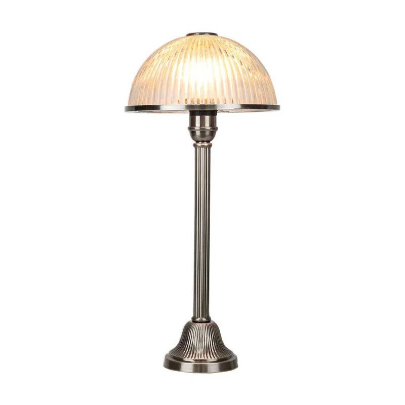 Fraser Brass & Glass Table Lamp, Antique Silver – Dubbo Lighting Centre