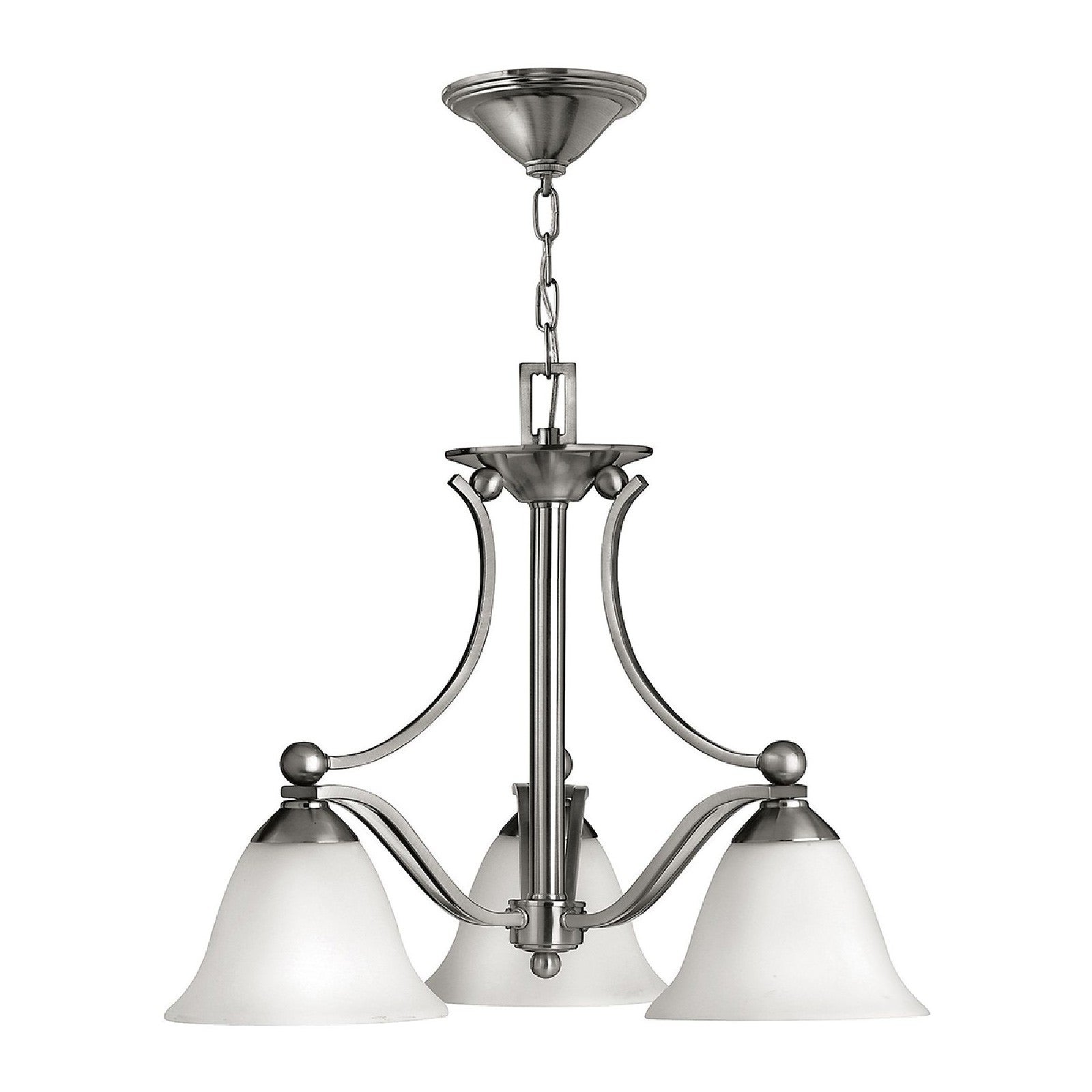 Bolla Glass & Metal Chandelier, 3 Light – Dubbo Lighting Centre