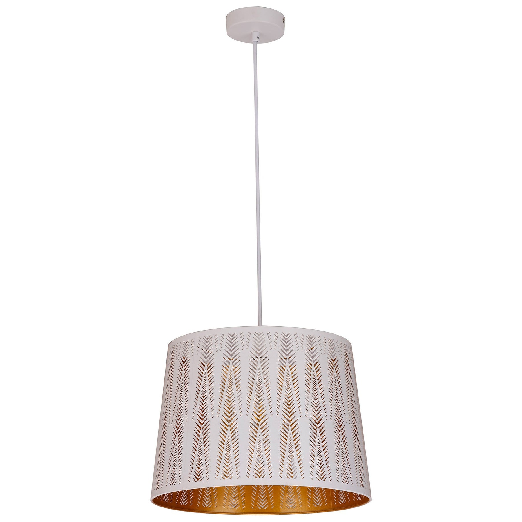 Penshade Iron Pendant Light, Vector, White – Dubbo Lighting Centre