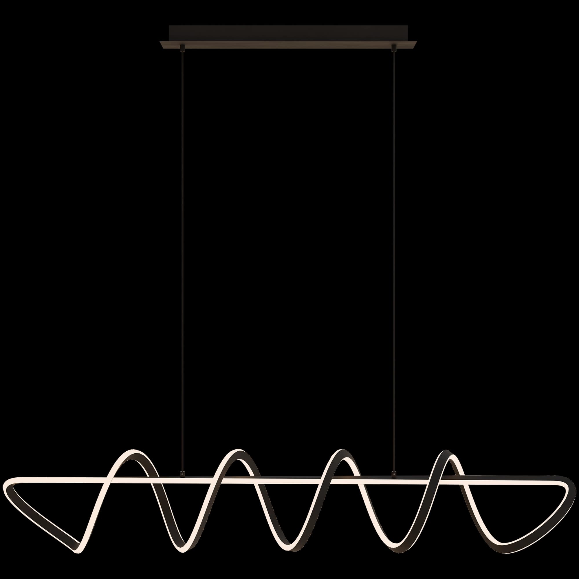 Calibo Bulbul Modern Spiral 1500mm LED Linear Pendant Light | Black ...
