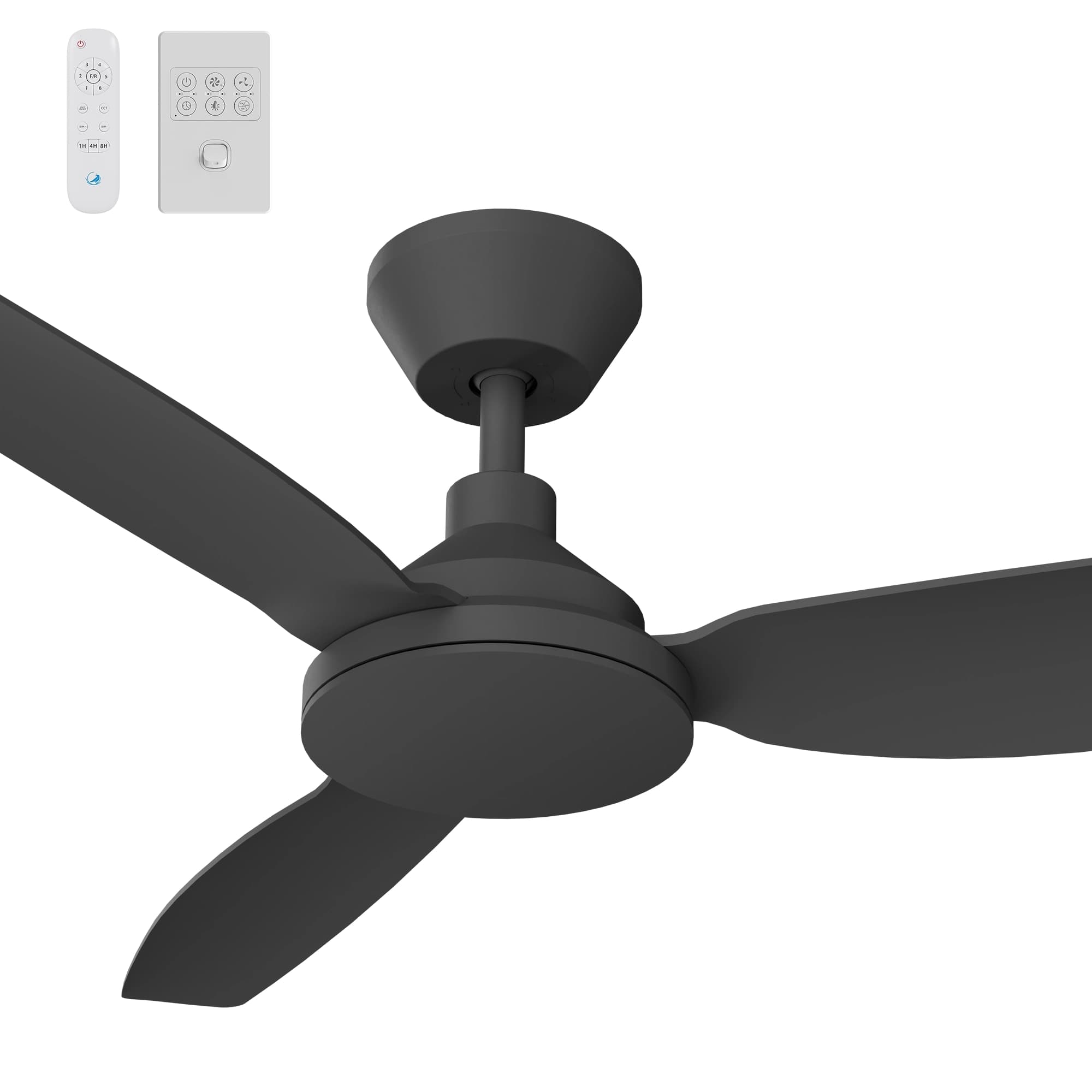 Calibo Sora 52" DC Ceiling Fan with Wall Control and Remote | Black ...