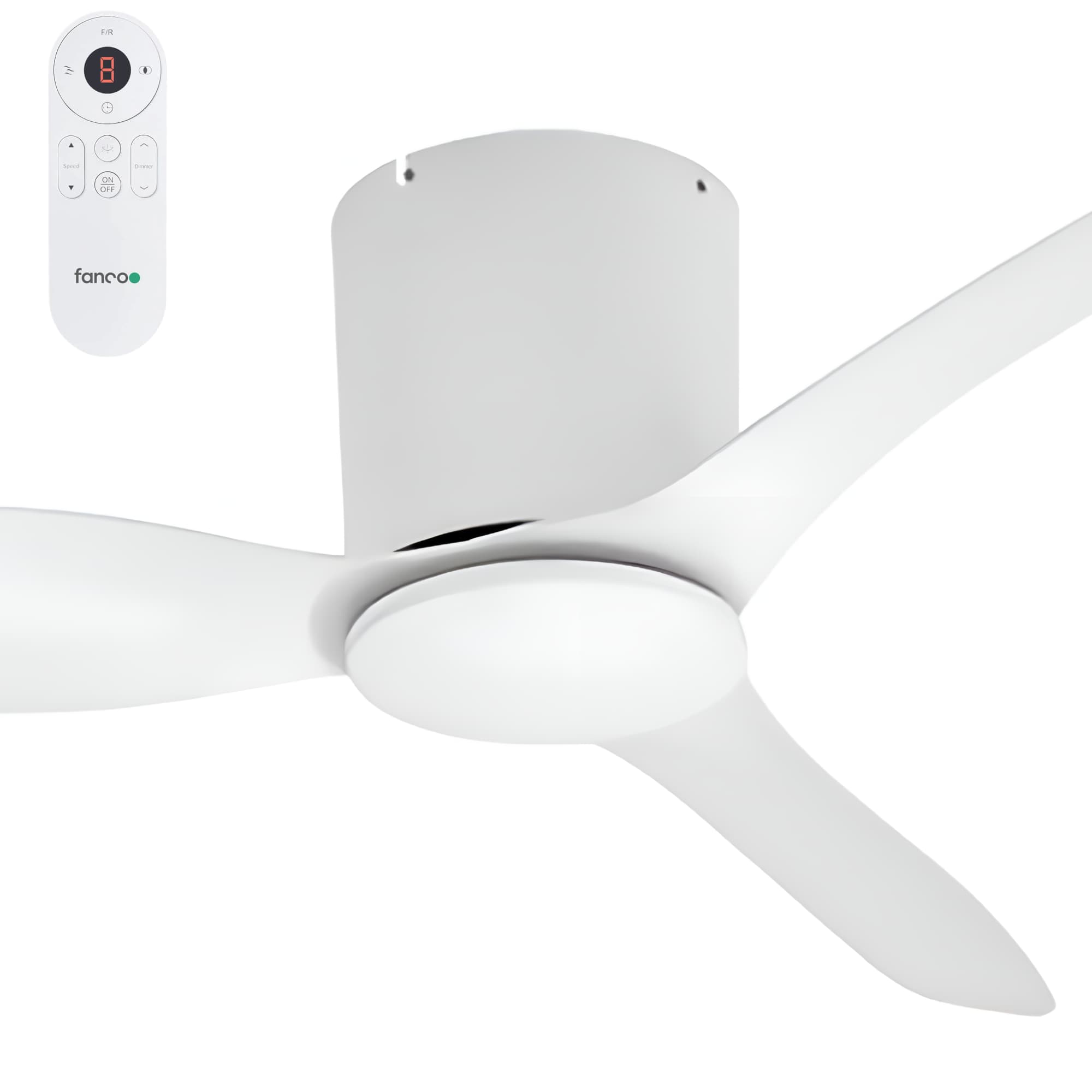 Fanco Studio 48" Low Profile Smart DC Ceiling Fan with Remote | White ...